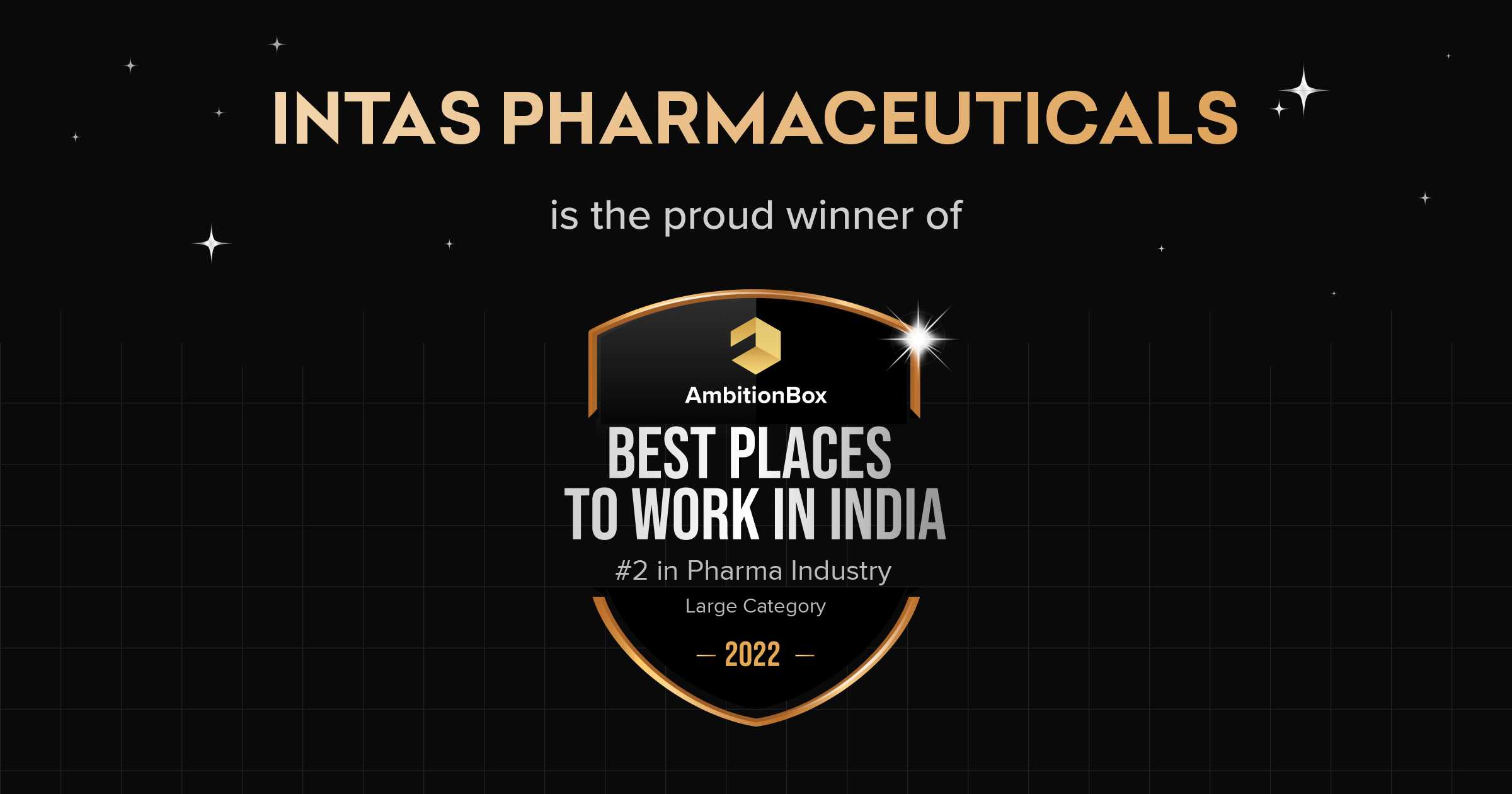 Intas Pharmaceuticals has won the AmbitionBox Best Places to Work in ...