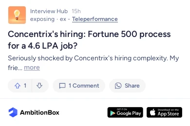 Concentrix's hiring: Fortune 500 process for a 4.6 | AmbitionBox