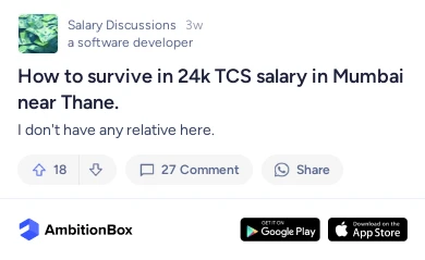 How to survive in 24k TCS salary in Mumbai near Th | AmbitionBox