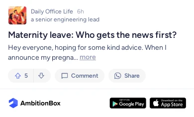 Maternity leave: Who gets the news first? | AmbitionBox