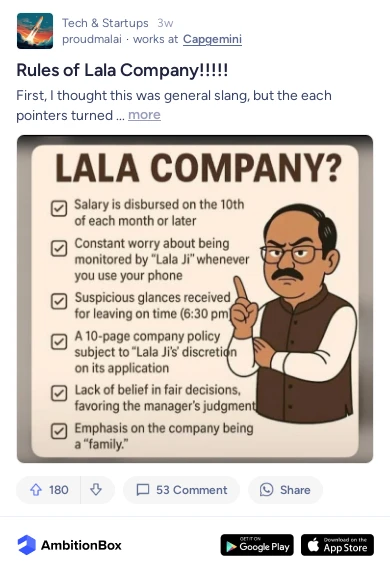 Rules of Lala Company!!!!! | AmbitionBox