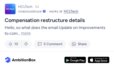 Compensation restructure details | AmbitionBox